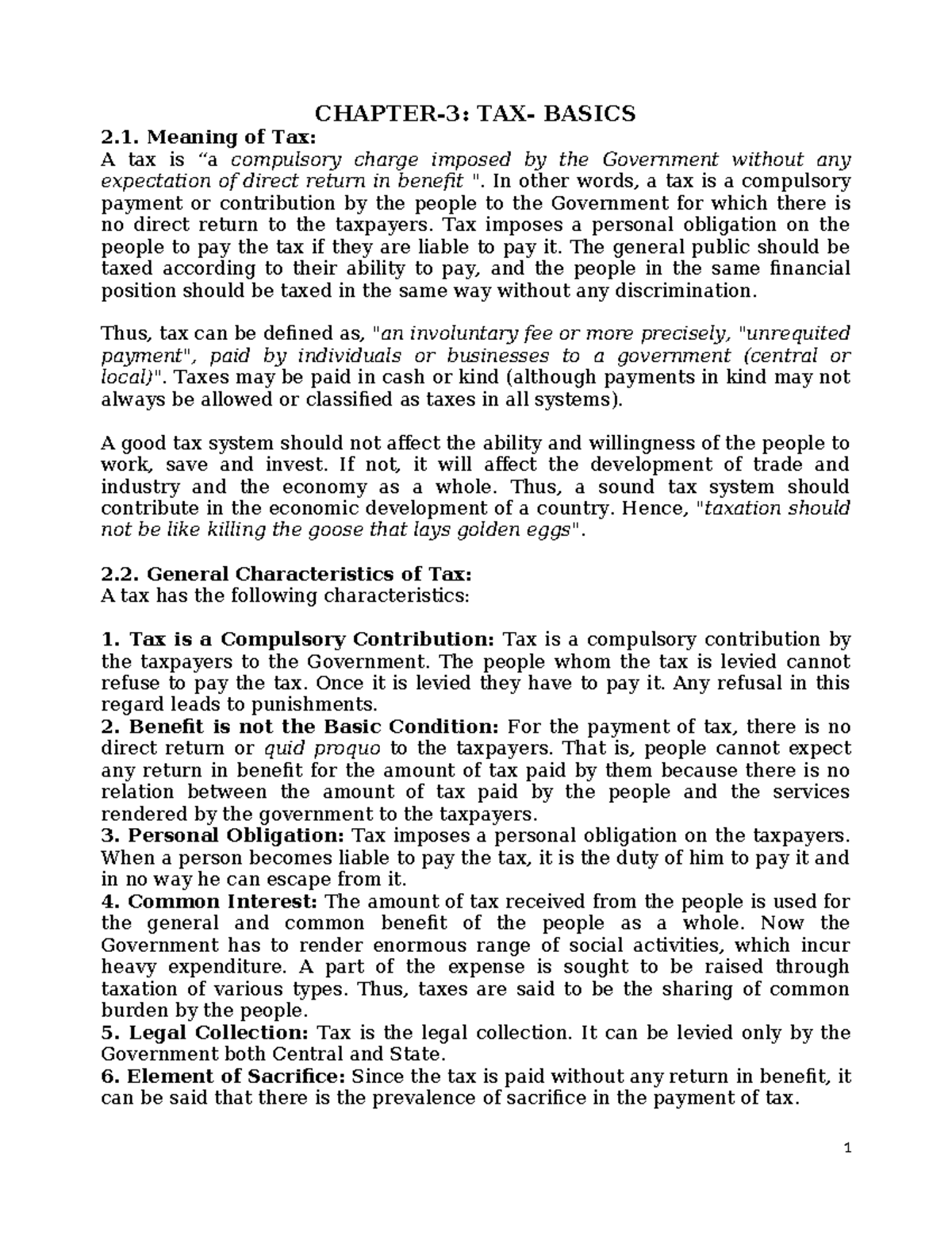 PF Ch 3 - Tax Basics: Understanding Key Concepts and Principles - Studocu