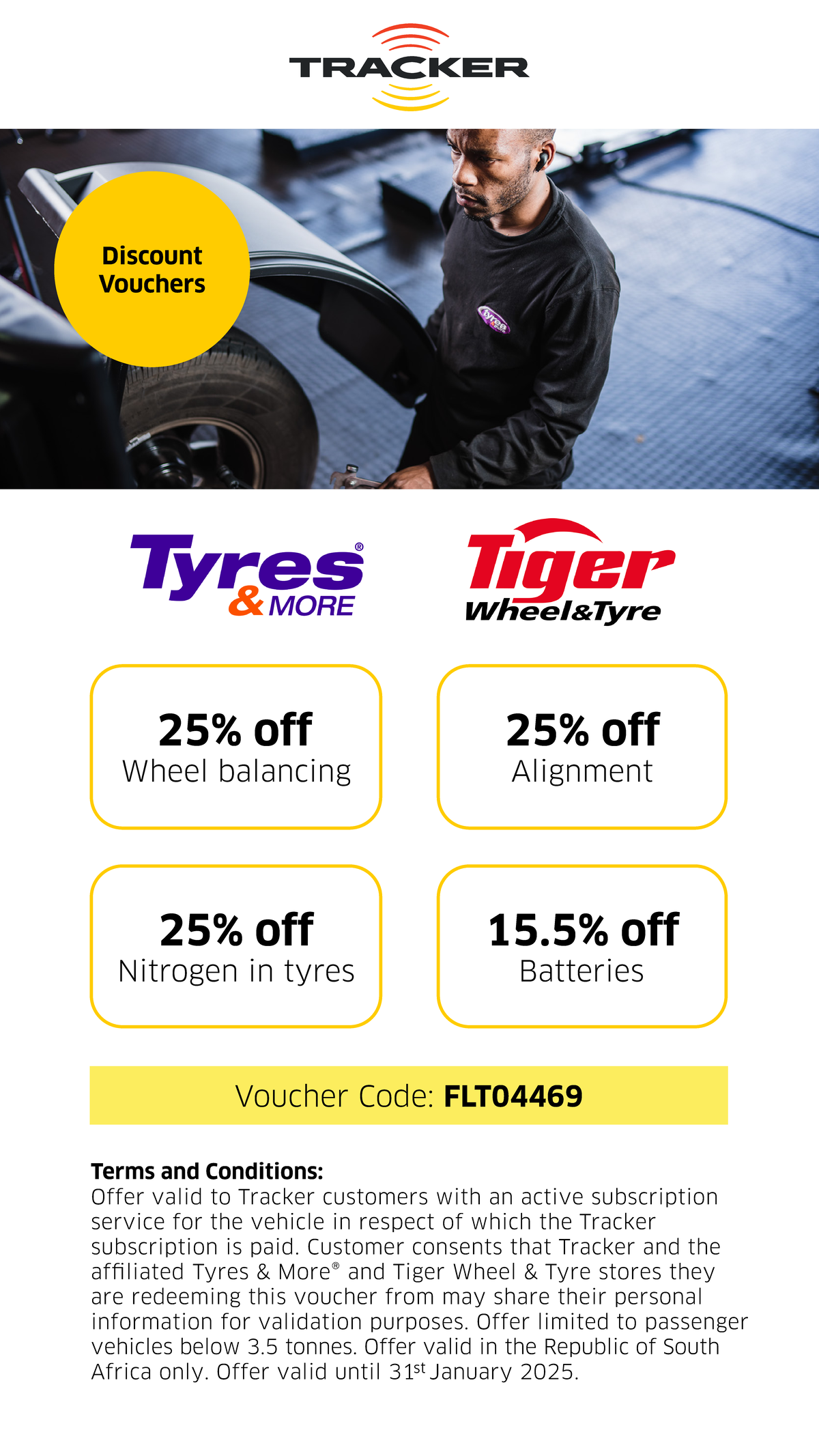 Tracker TWT Campaign Voucher - Terms and Conditions: Offer valid to Tracker customers with an ...