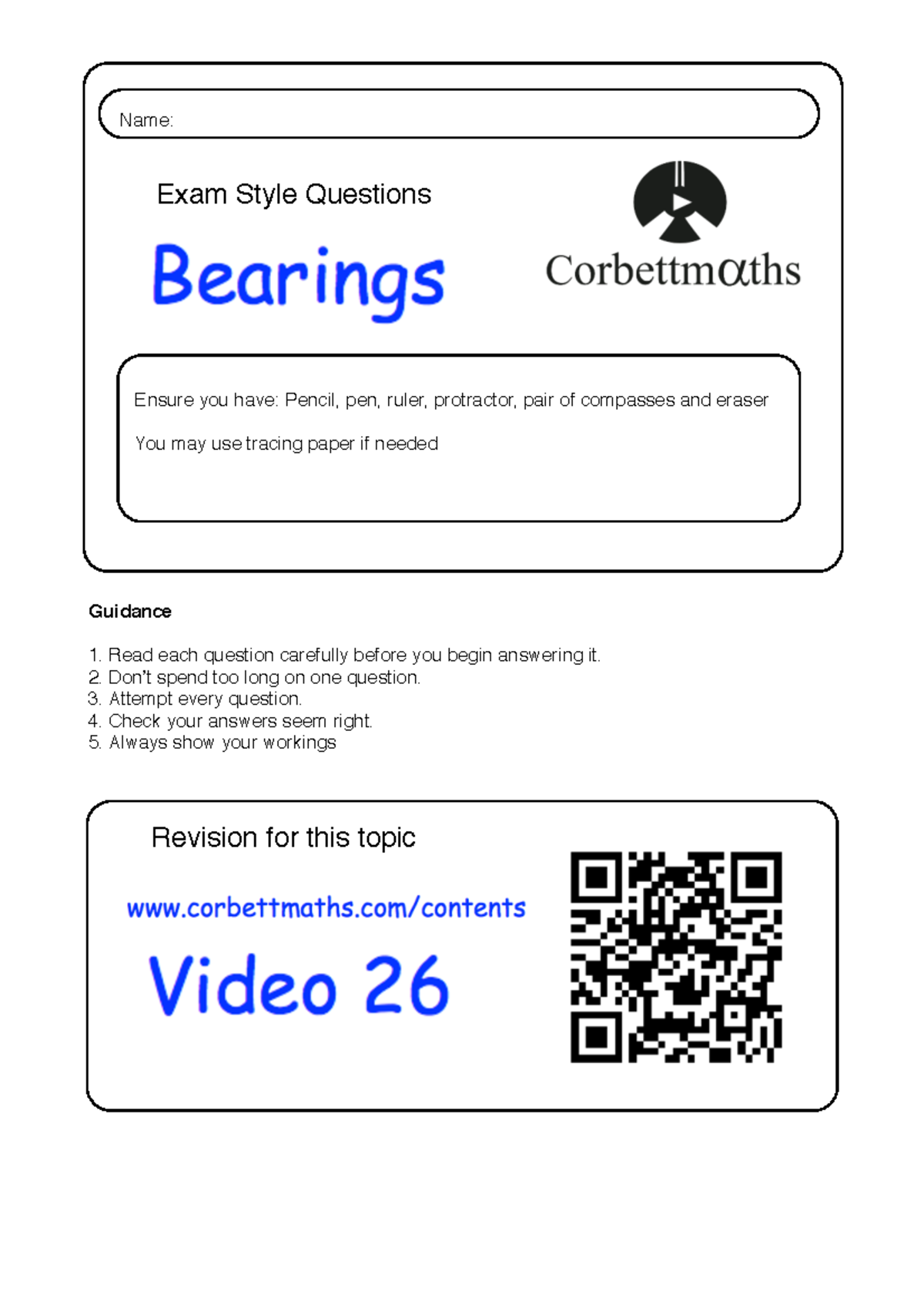 Bearings Exam Style Questions - Bearings-pdf1 2 - Studocu