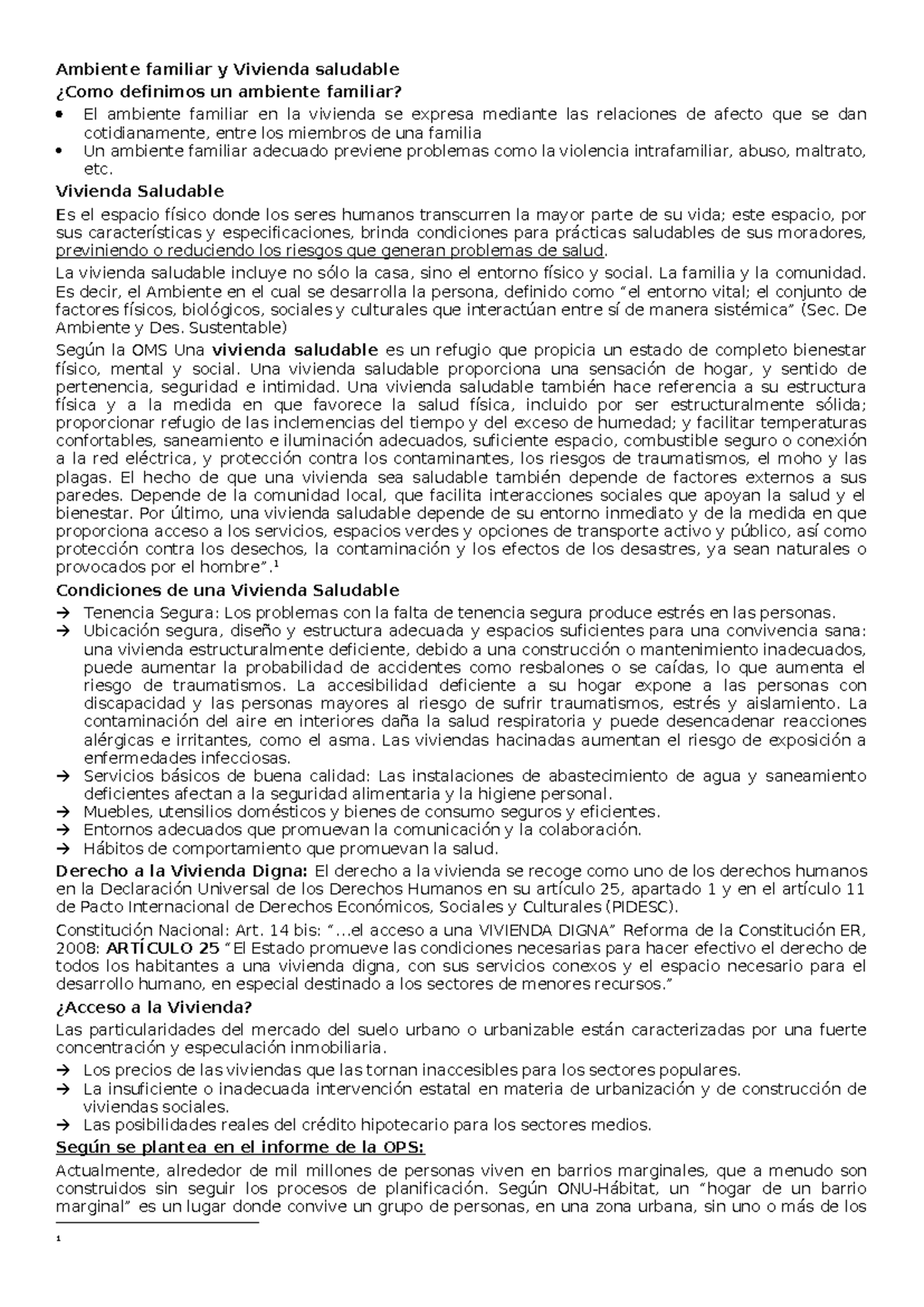 Teoría de la Vivienda Saludable - RSU 2025: Ambiente Familiar y Salud ...
