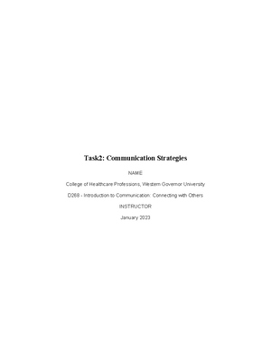 RRM3 D268 Task 2: Analyzing Interpersonal Communication in Conflict ...