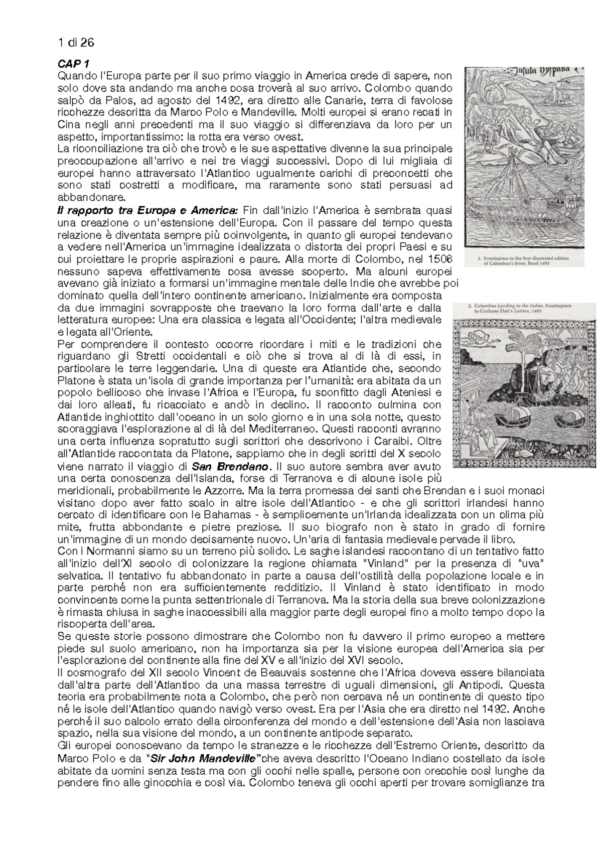 Riassunto The New Golden Land di H. Honour - CAP 1 Quando l'Europa ...