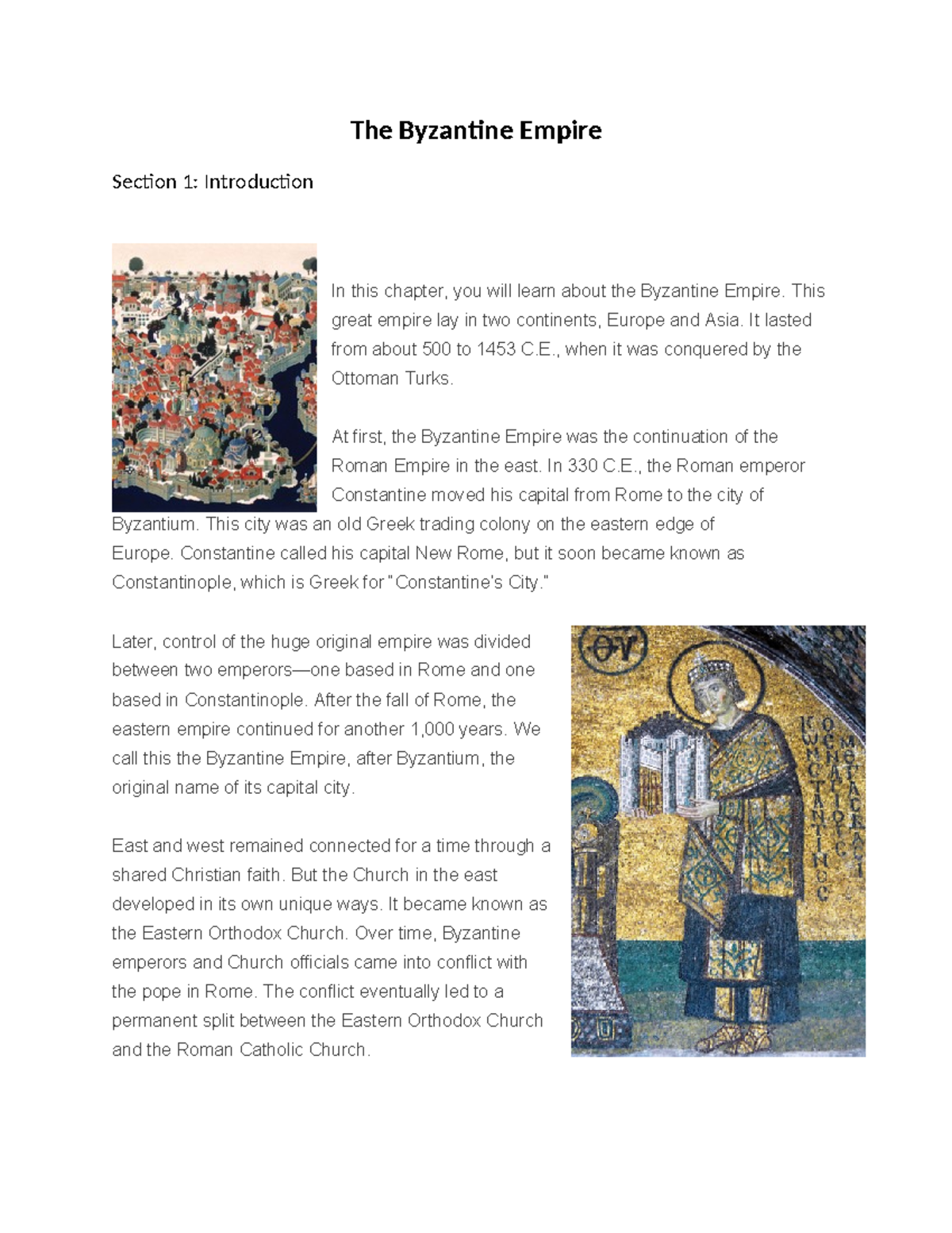 Byzantine Empire Overview: History, Culture, and Religion - Studocu