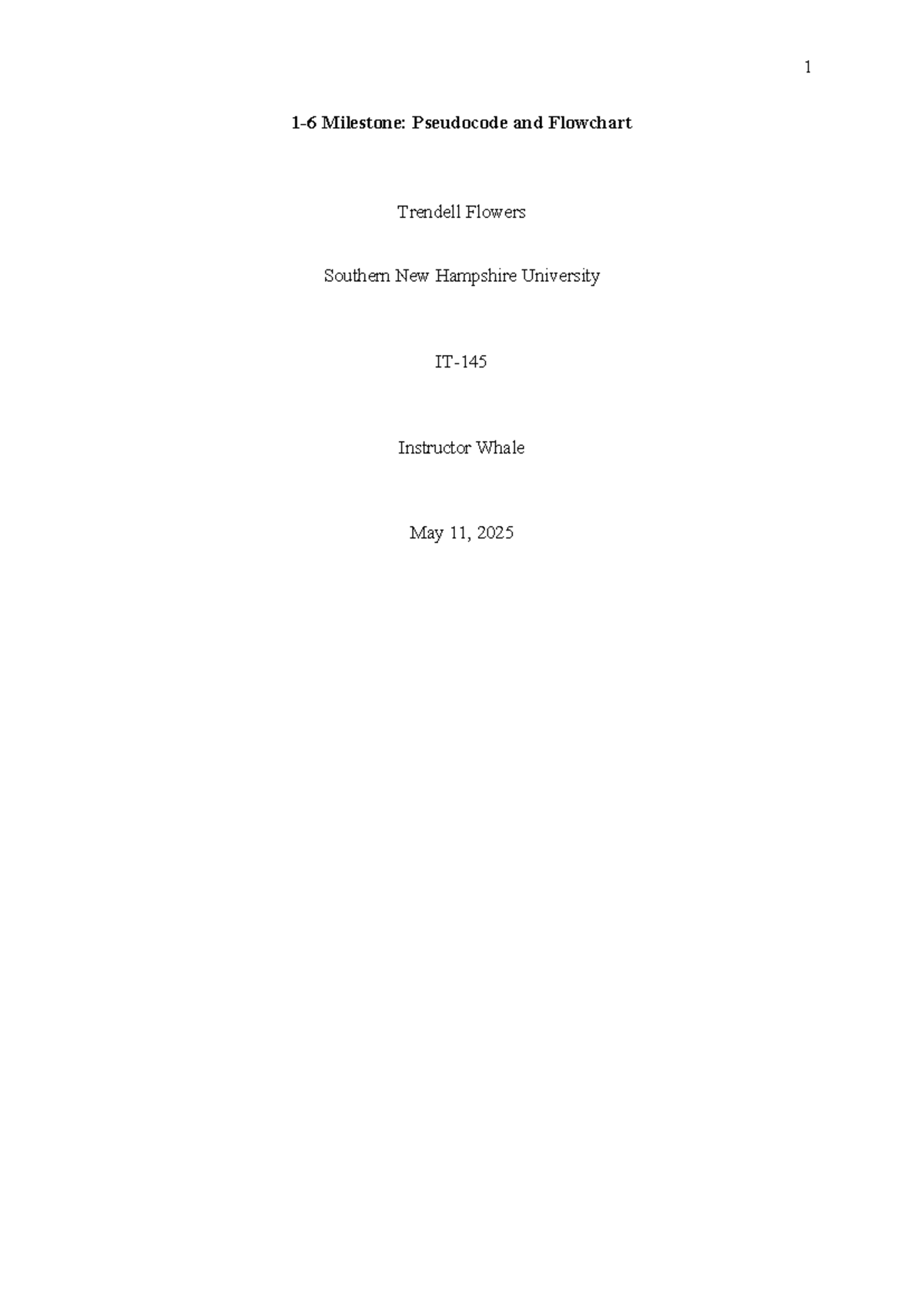 1-6 Milestone: Pseudocode & Flowchart for Pet Check-In - Studocu