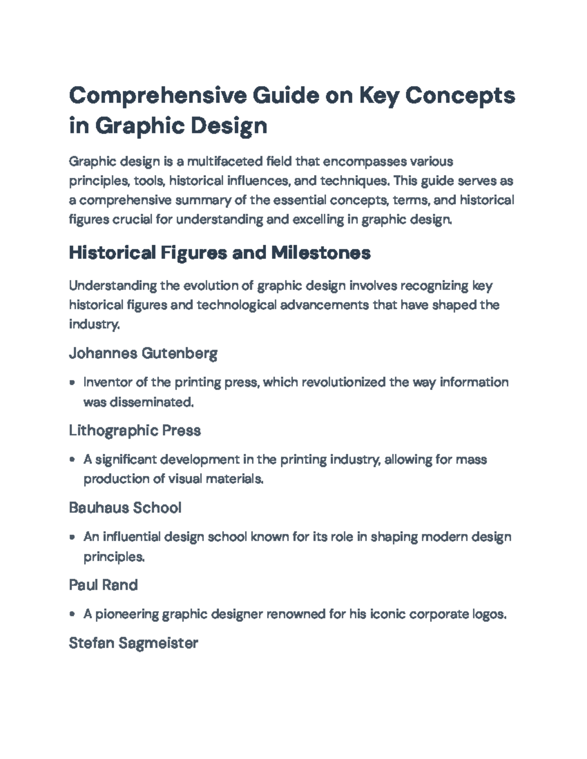 Comprehensive Guide to Key Concepts in Graphic Design (ART101 ...
