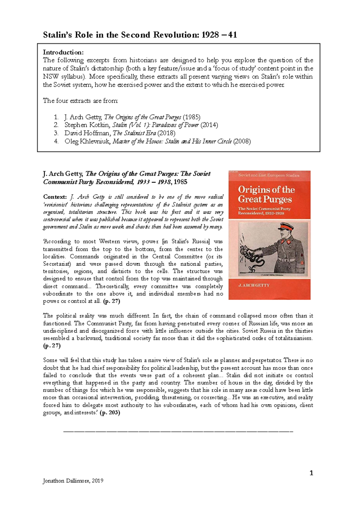 Views on Stalin and Totalitarianism - Stalin’s Role in the Second ...