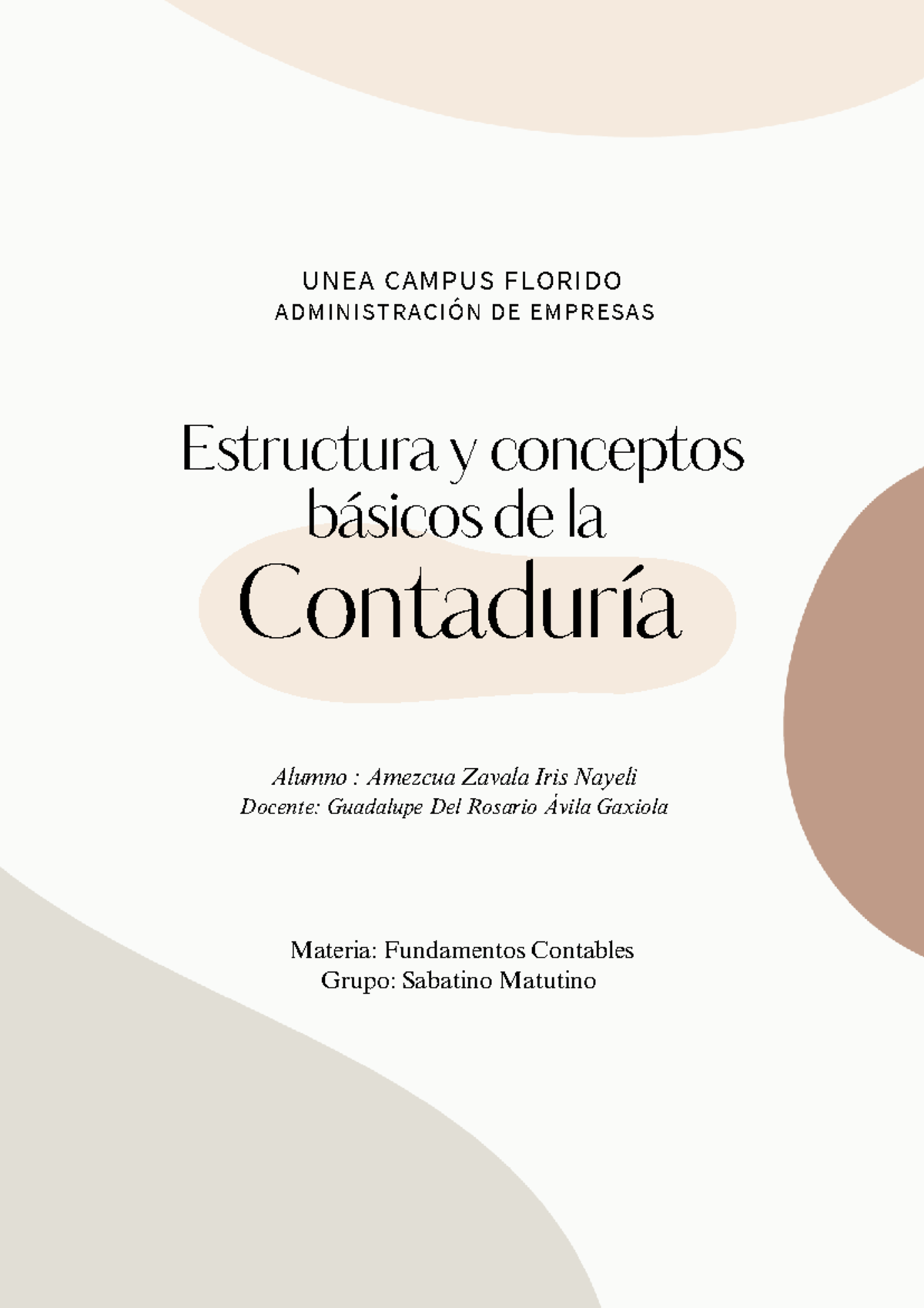 Fundamentos Contables: Estructura y Conceptos Básicos de Contabilidad - Studocu