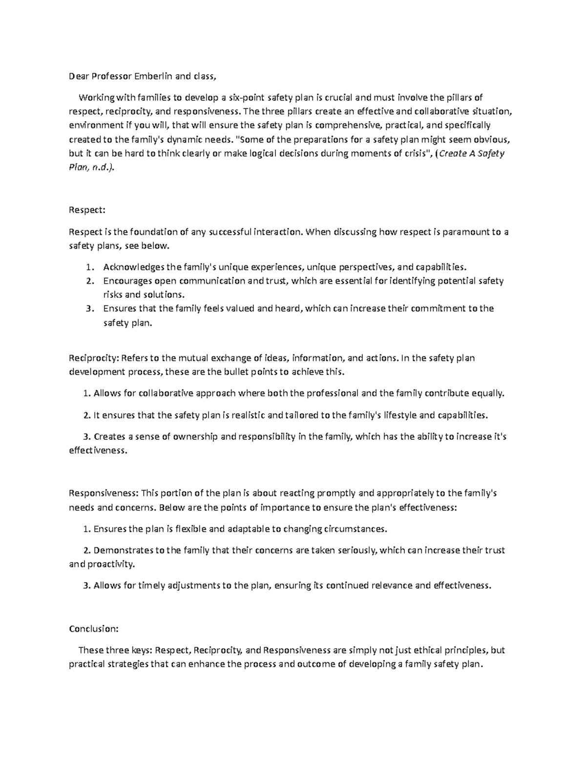 Topic 6 DQ 1 Response (5 out of 5) - Dear Professor Emberlin and class ...