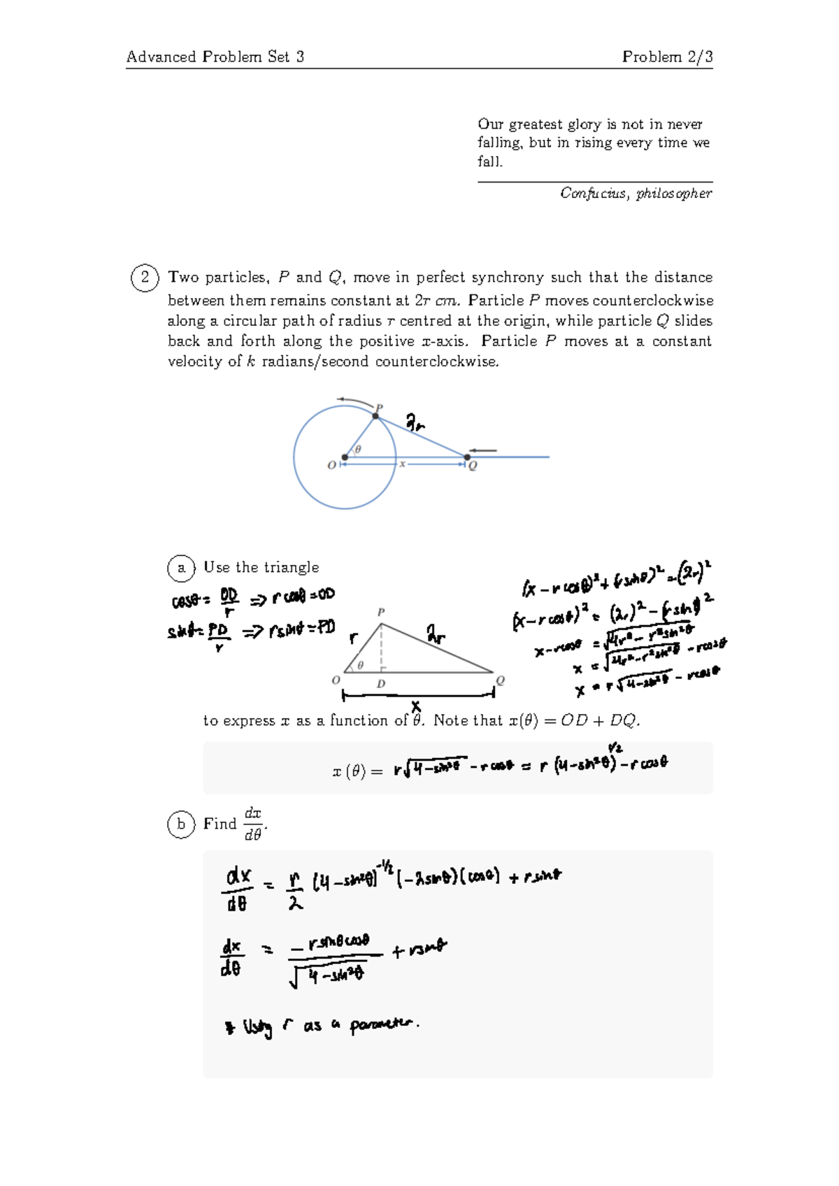 Advanced Problem Set 3: Particle Motion Analysis - Studocu