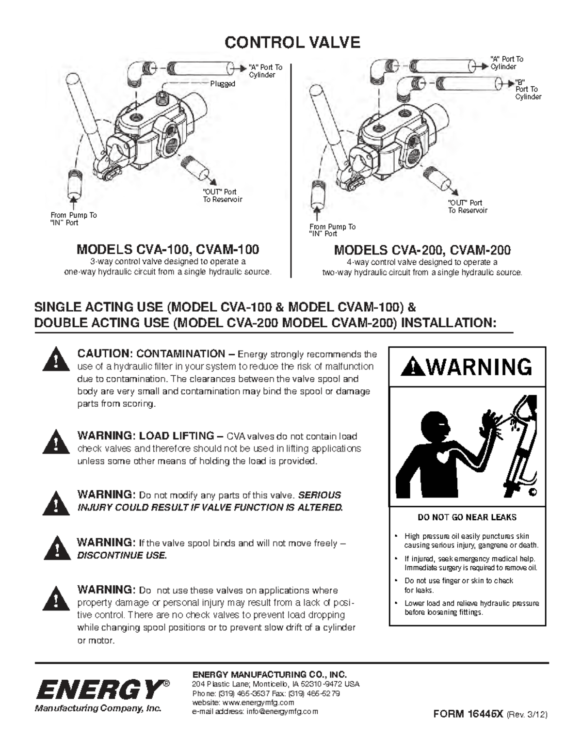 Control Valve Installation and Maintenance Guide (16445) - Studocu