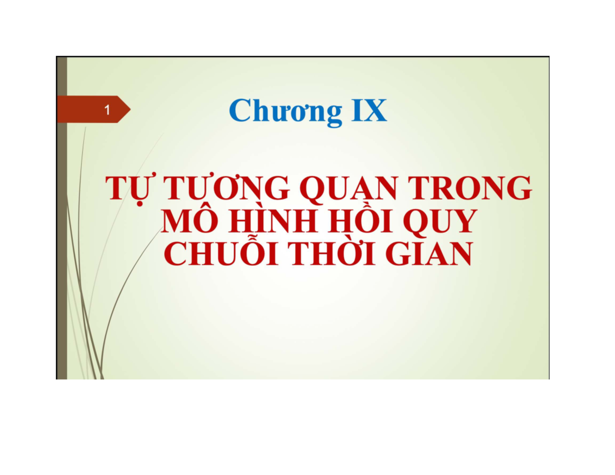 Tự tương quan - yyyyyyyyyyyy - 1 IX TU QUAN TRONG MÔ HINH HOI QUY CHUOI ...