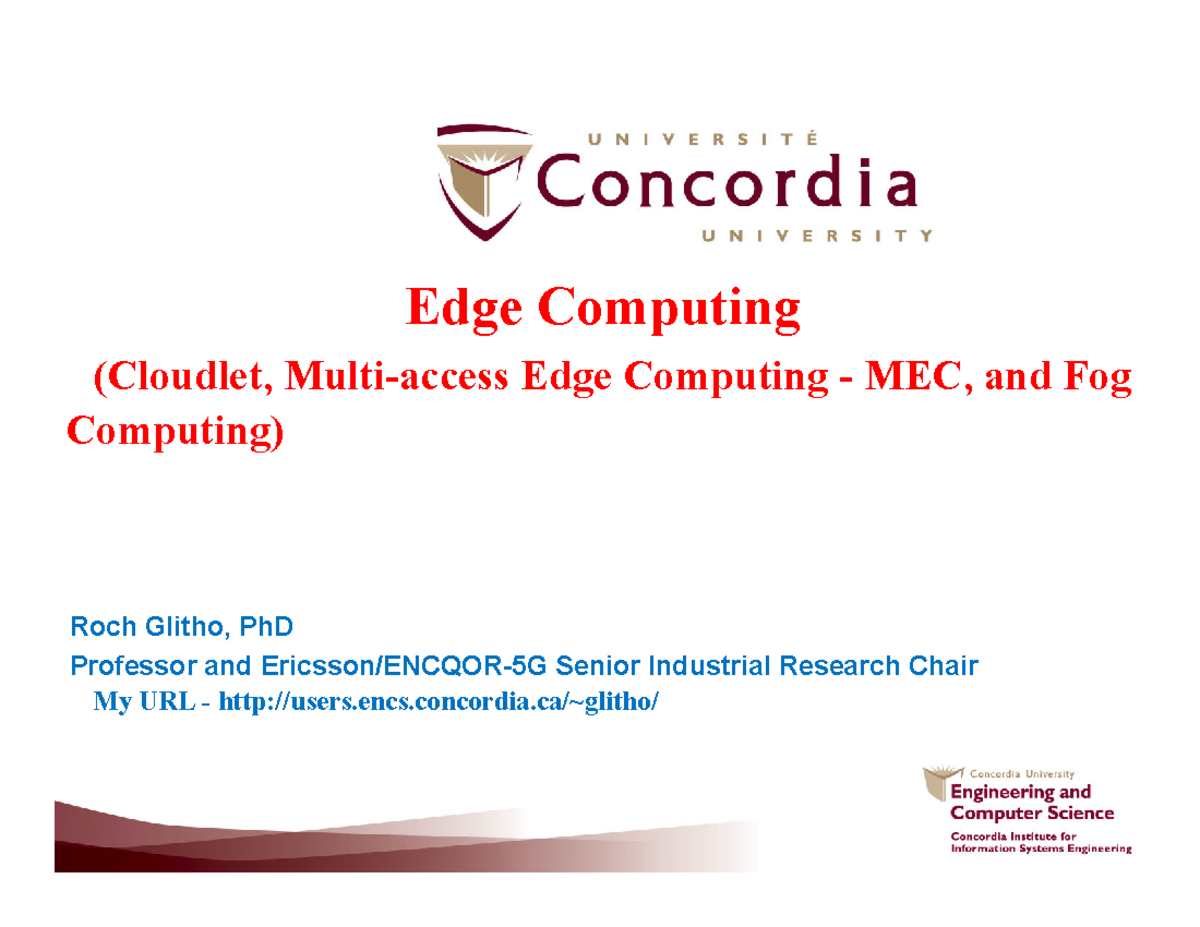 F23 Edge Computing - Cloud Networking & Service Provisioning Overview ...