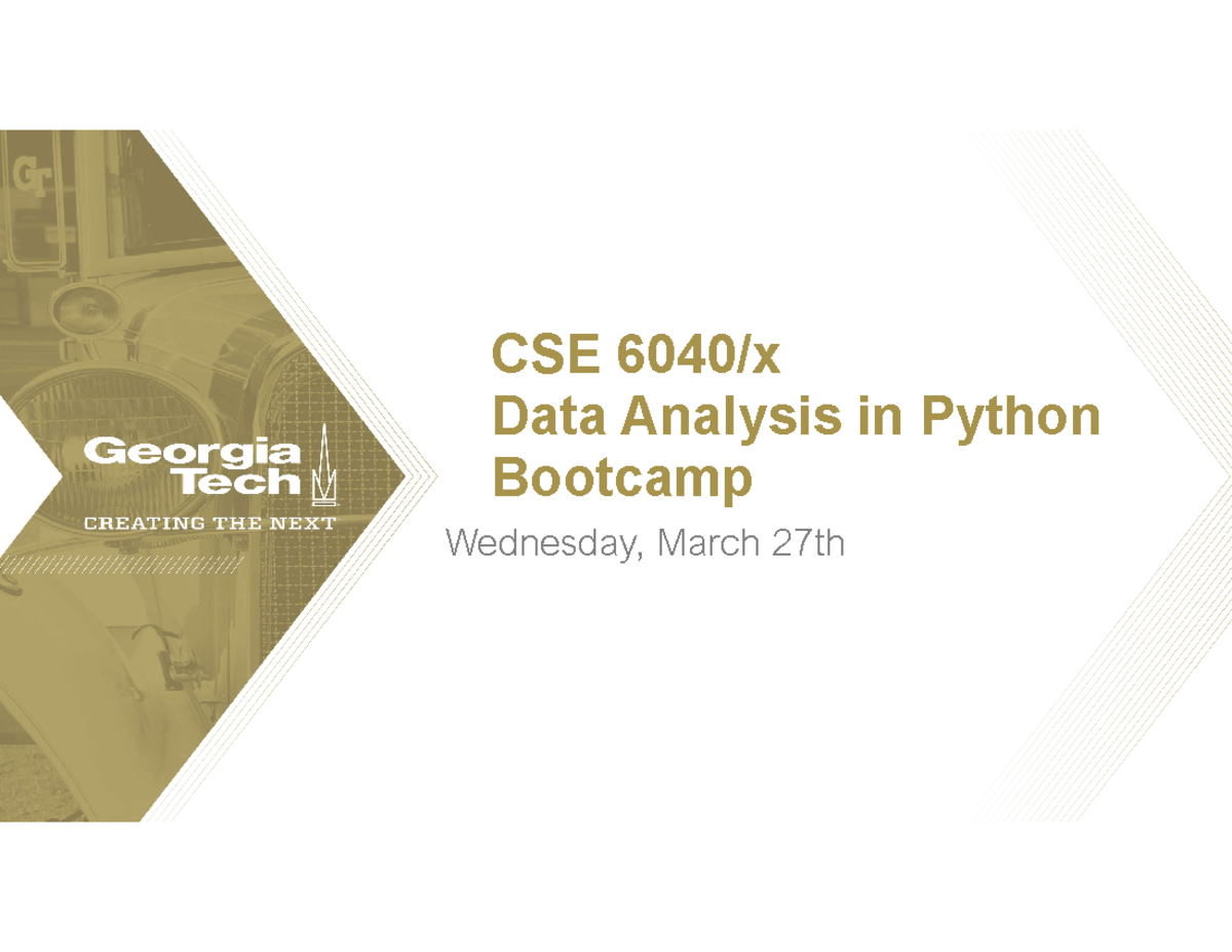 CSE 6040 Spring 2024 MT2 Final Exam Prep: Python Data Analysis Skills - Studocu