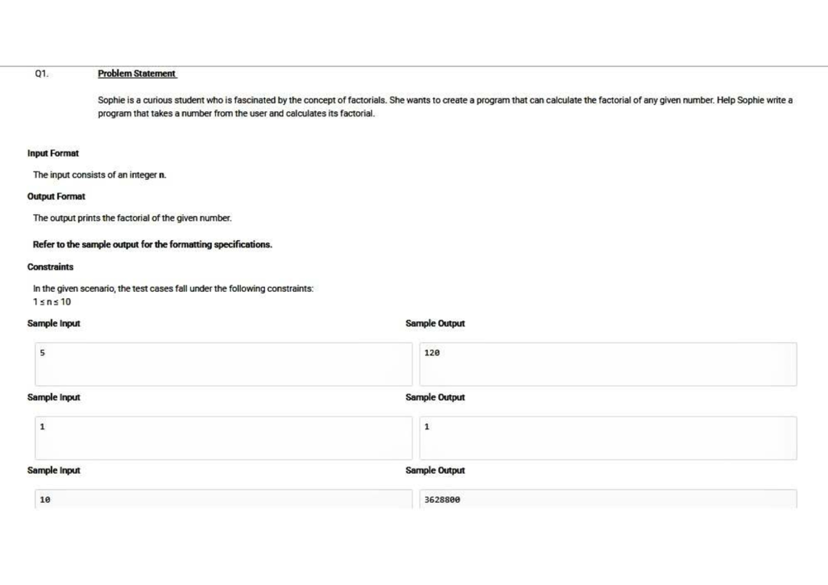 Document 23 - Programming Challenges: Factorials, Fibonacci, and ...