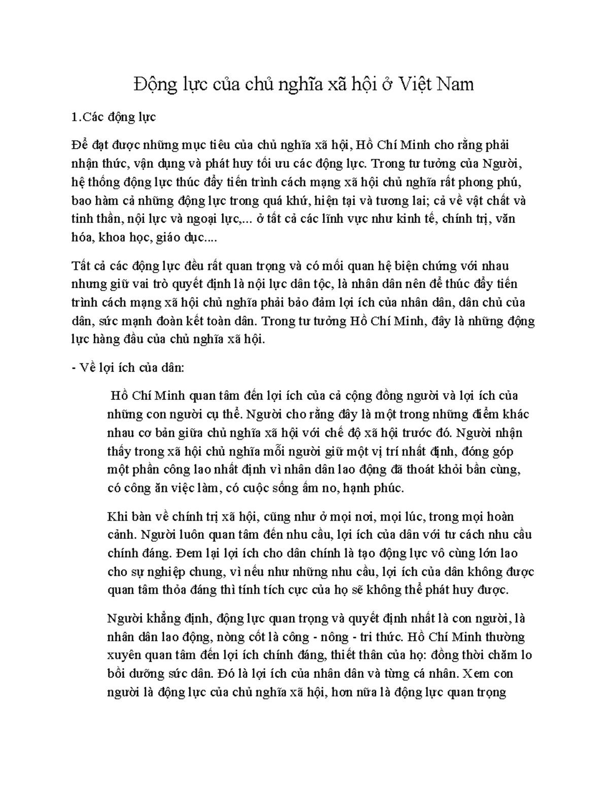 Động lực và Trở lực của Chủ Nghĩa Xã Hội ở Việt Nam - Nghiên cứu HCXH ...