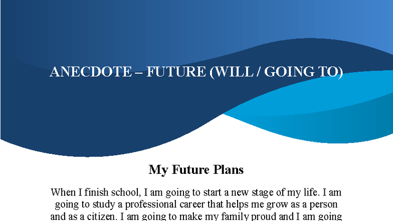 Future Plans and English Learning Project (Foreign Language IV) - Studocu