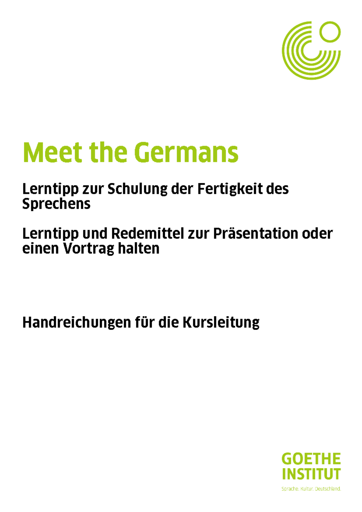 Lerntipp und Redemittel zur Präsentation – Schulung Sprechen - Studocu