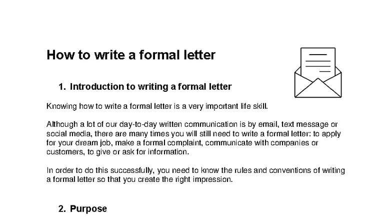 Writing a Formal Letter: Essential Skills and Guidelines - Studeersnel