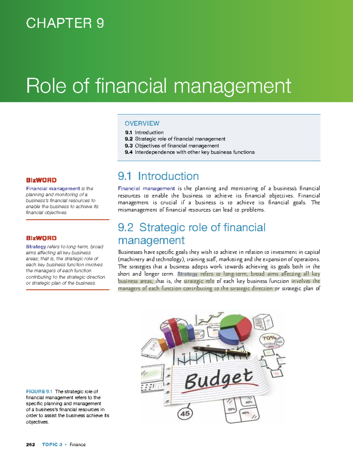 CHAPTER 9: The Strategic Role of Financial Management in Business - Studocu