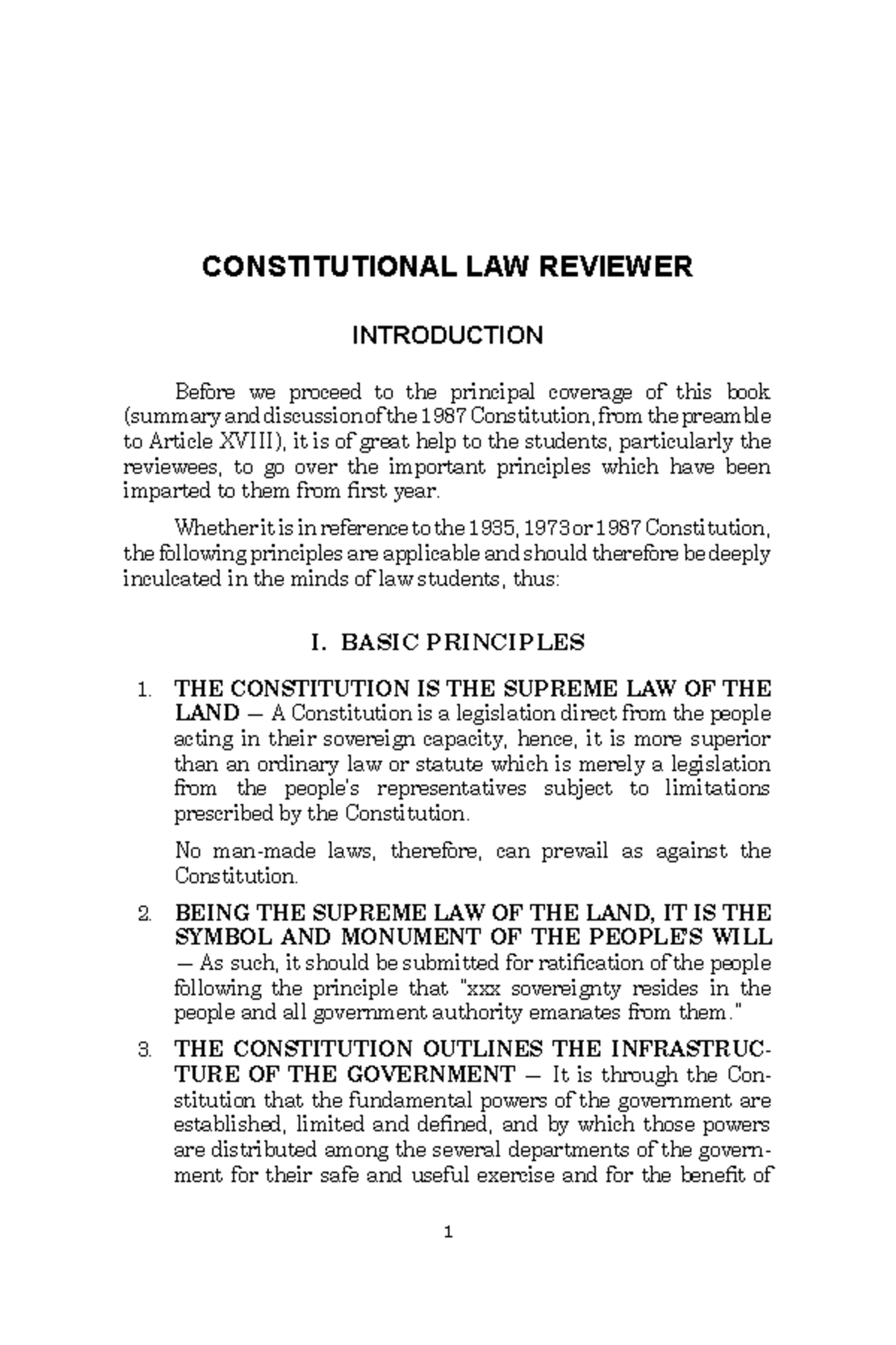 Constitutional Law Reviewer (CL 103902897) by Rolando A. Suarez - Studocu