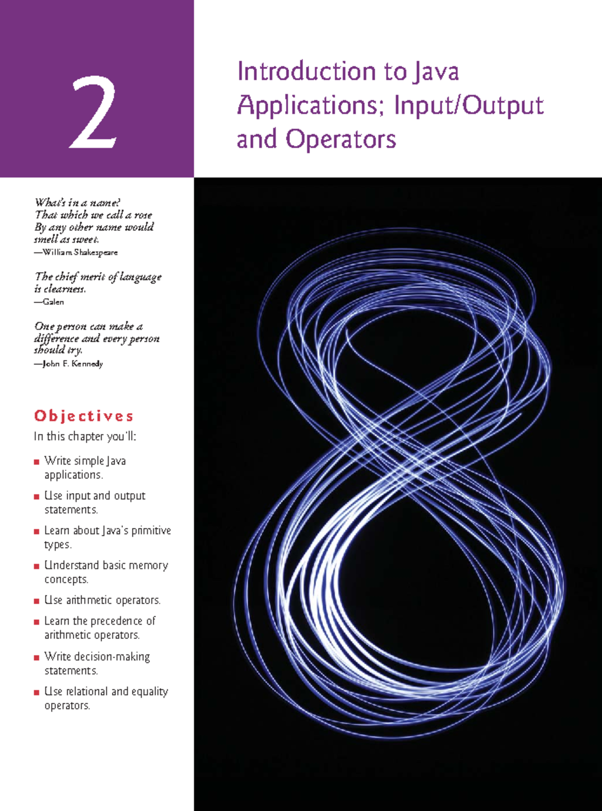 Chapter 2 - ... - 2 Introduction to Java Applications; Input/Output and ...