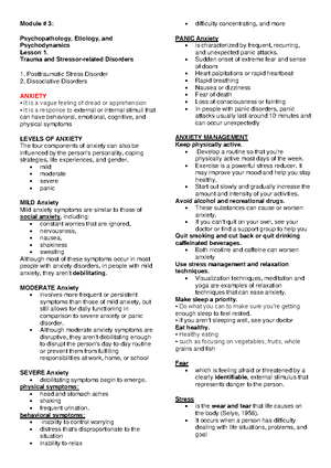 Diagnostic TEST - notes from lecture - DIAGNOSTIC TESTS (1) Below are ...