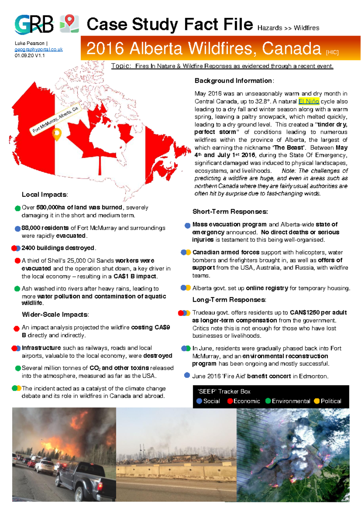 Case Study: 2016 Alberta Wildfires - Impacts & Responses - Studocu