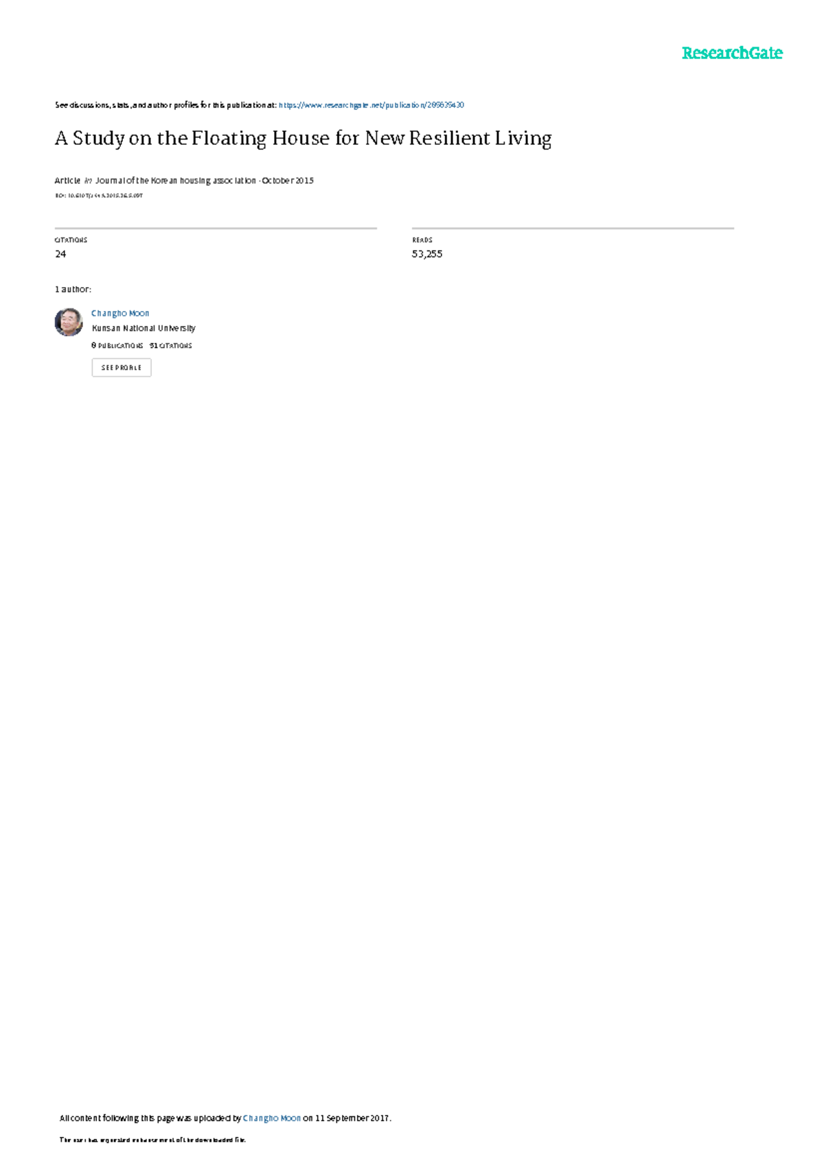 A Study on Floating Houses: Resilient Living Concepts (KHA 2015) - Studocu