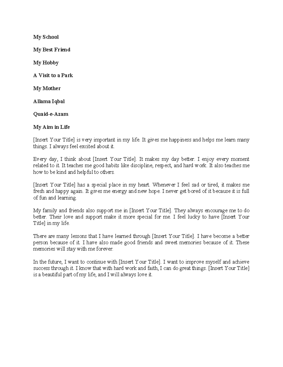 ENG 101: Multiple Topics Essay on Life's Influences and Lessons - Studocu