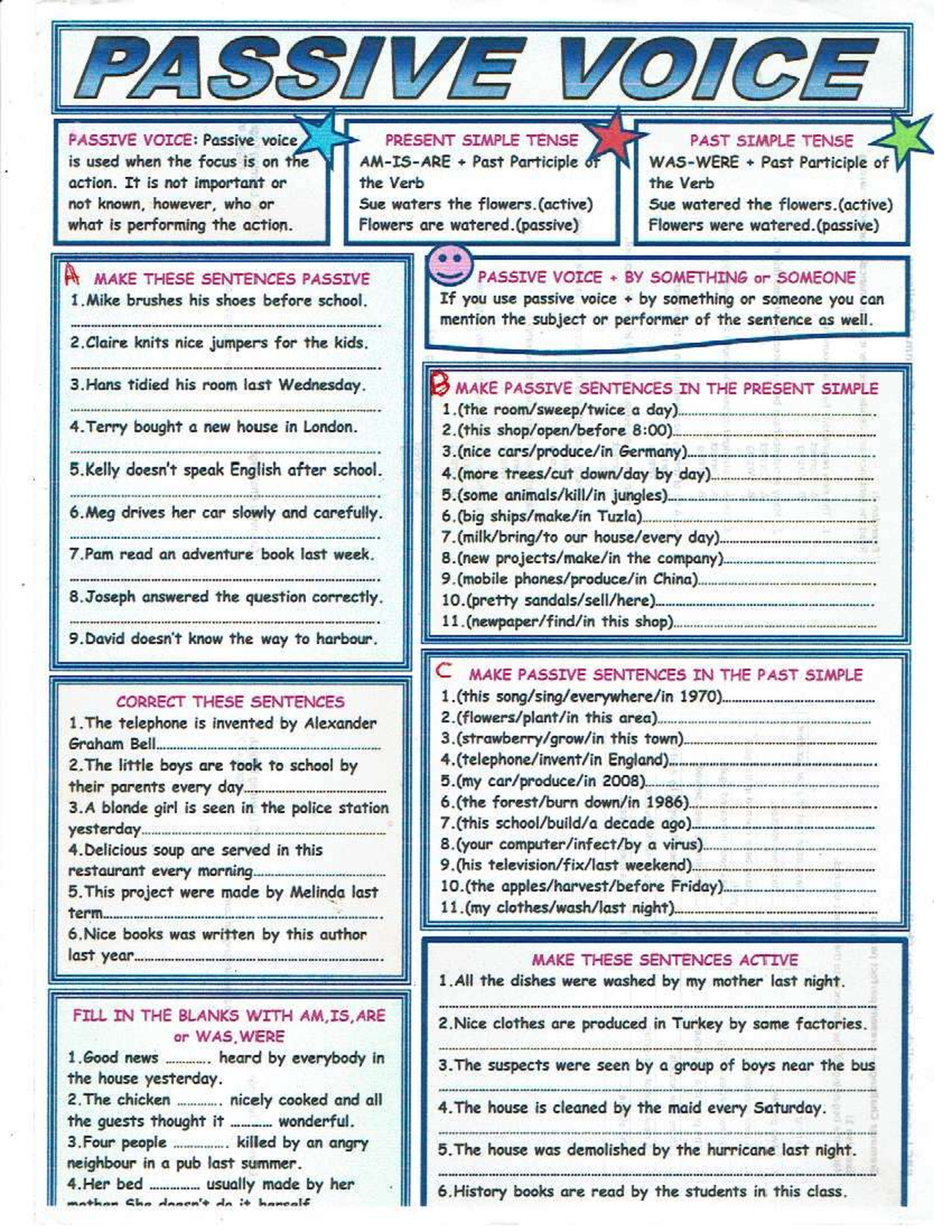 Passive Voice Exercises for Ingles Course Code: IV-101 - Studocu