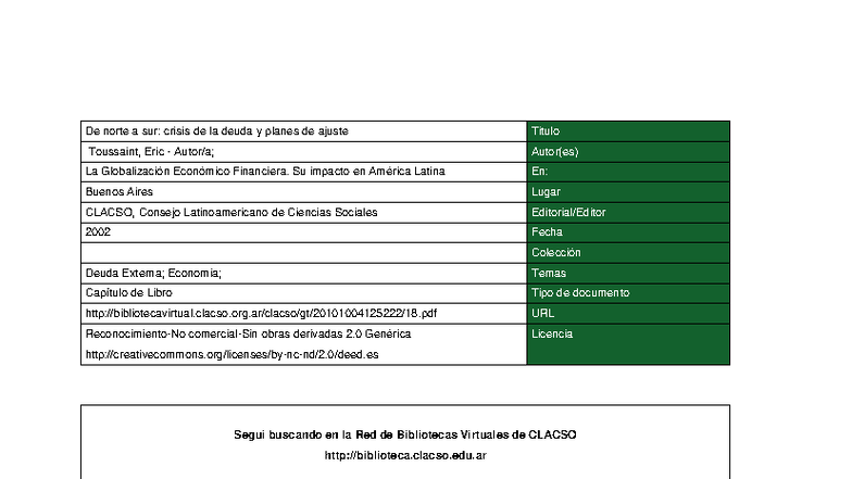 Crisis de la Deuda y Ajuste Estructural en América Latina - 17 ...