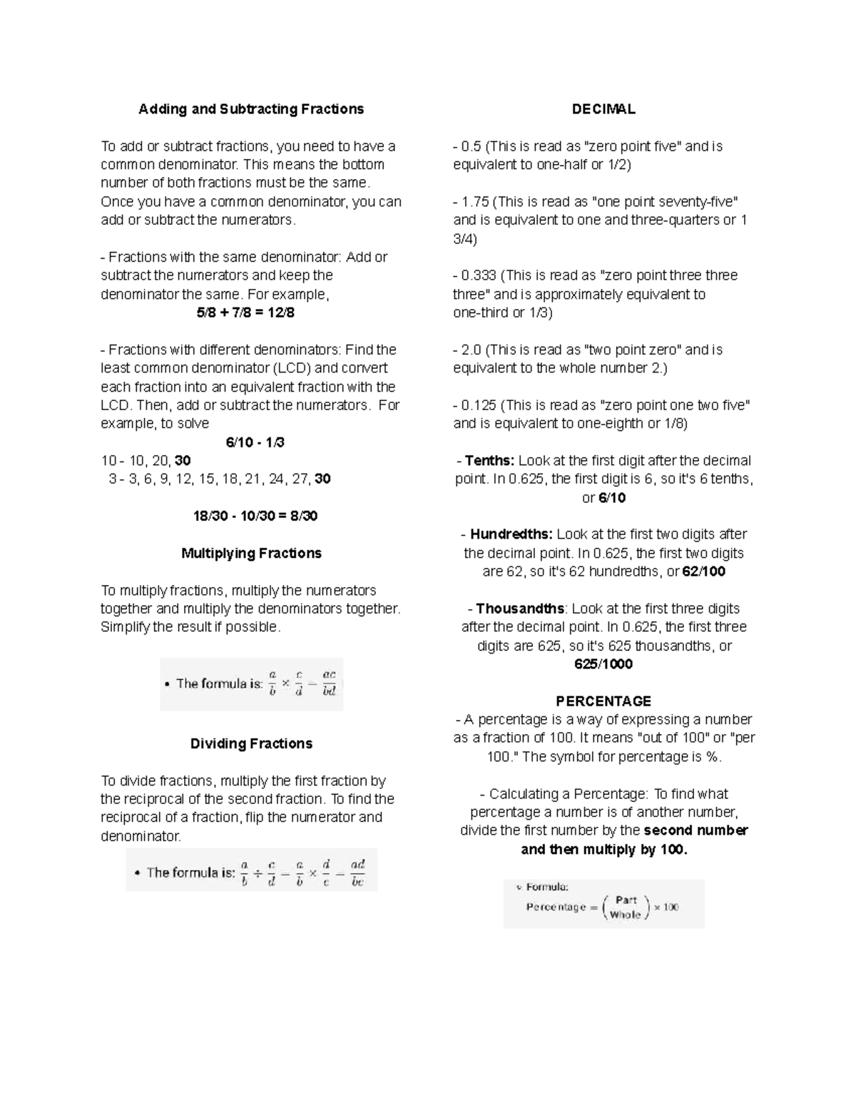 CLM - Adding and Subtracting Fractions: A Comprehensive Guide - Studocu