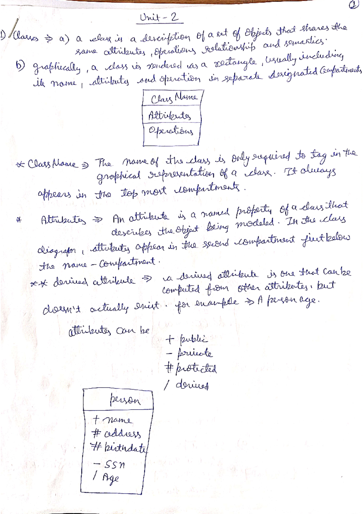 OOSD Unit 2 - Comprehensive Notes on UML Class and Object Diagrams ...
