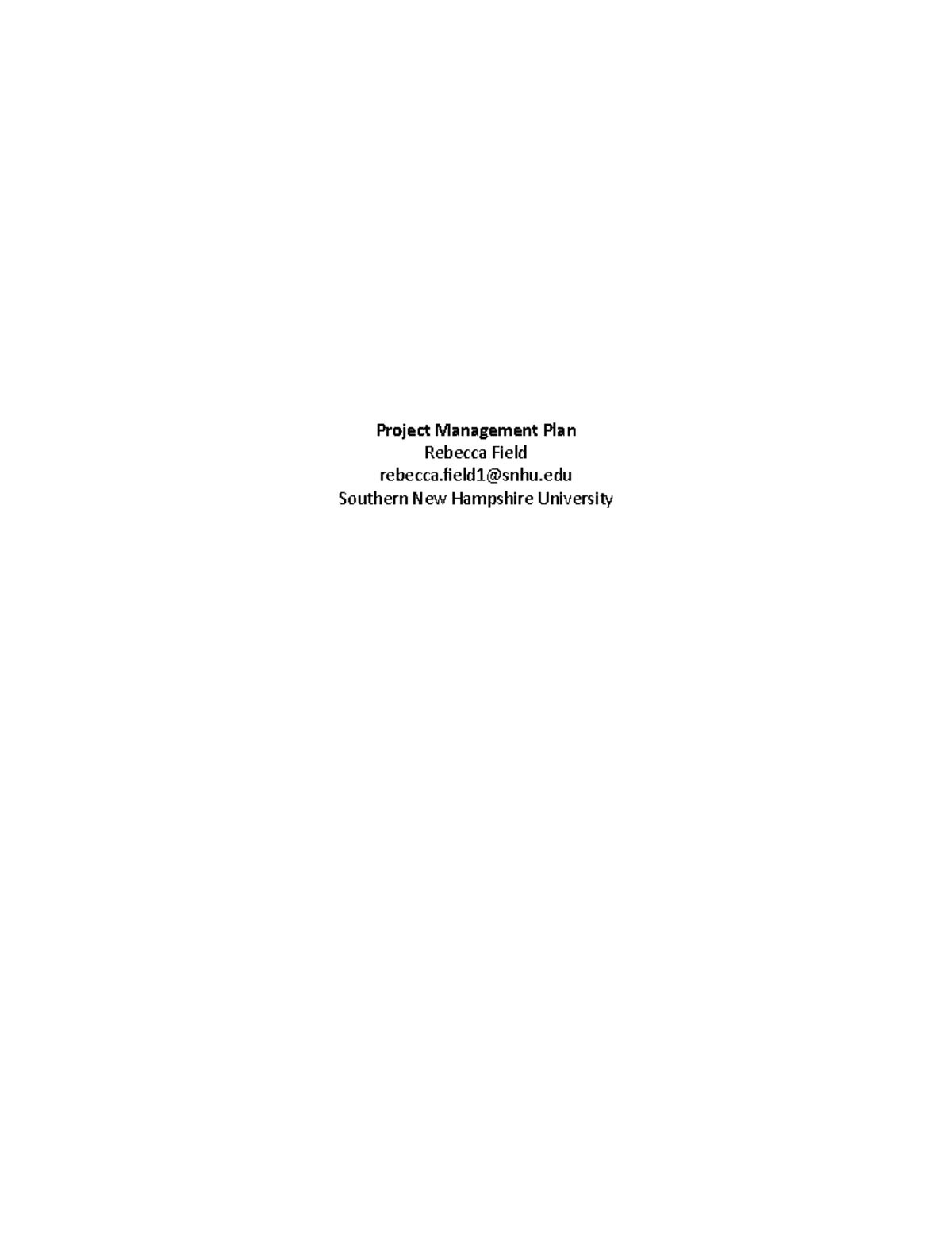 QSO 355 Project Management Plan: Module 4 Overview and Strategy - Studocu