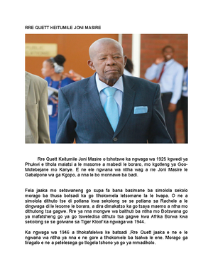 Letlapa le le bolele - Letlapa le le bolele Motshameko o o kwadilwe ke ...