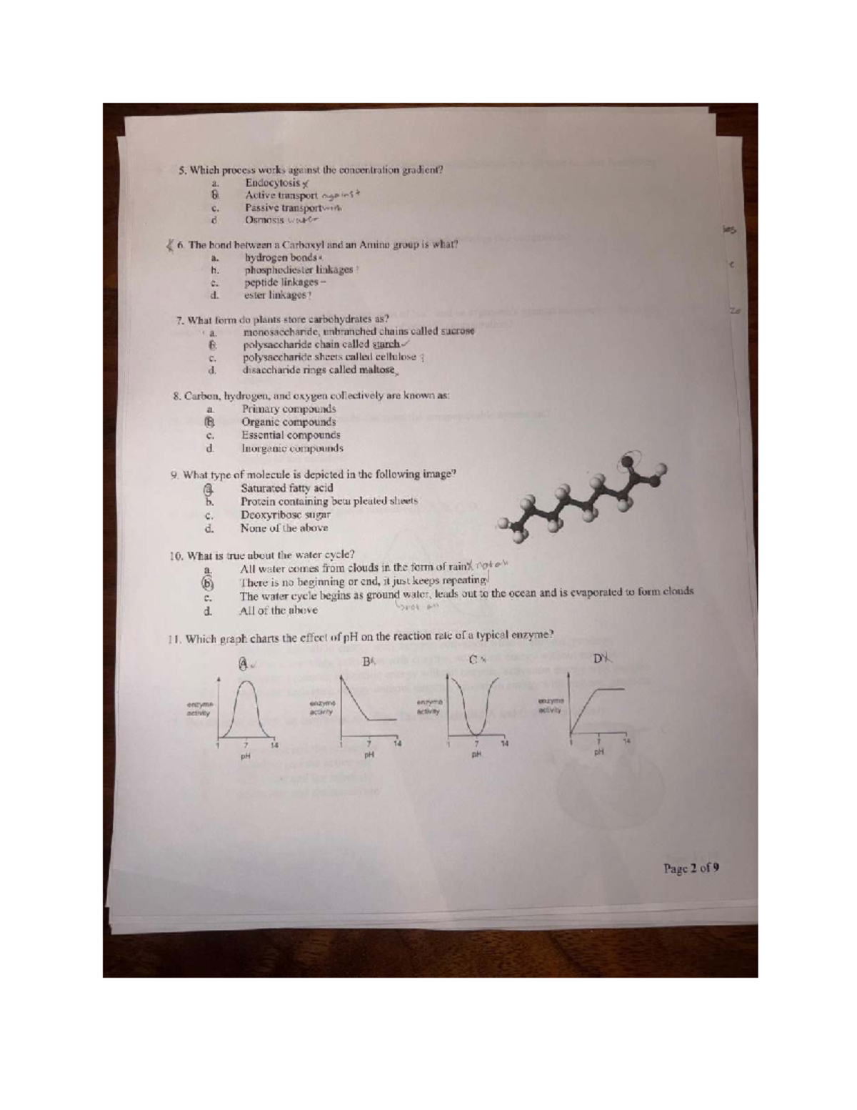 Unit 1 Test - AP SBI4U Biochemistry Exam Review - Studocu