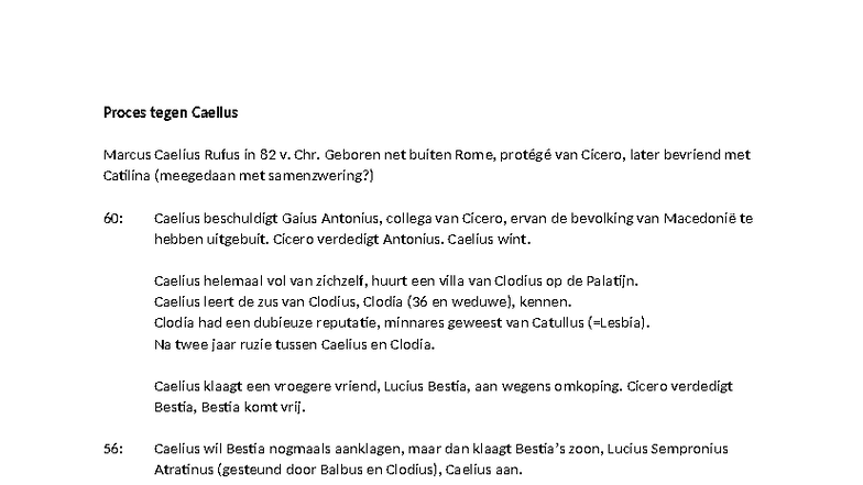 Proces tegen Caelius Marcus Caelius Rufus: Een Juridische Analyse ...