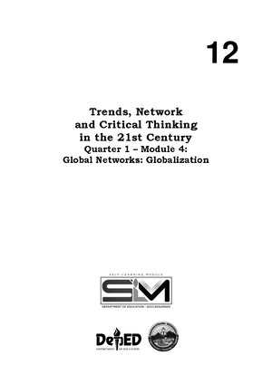 Trends- Module-2 - 12 Trends, Networks and Critical Thinking in the ...
