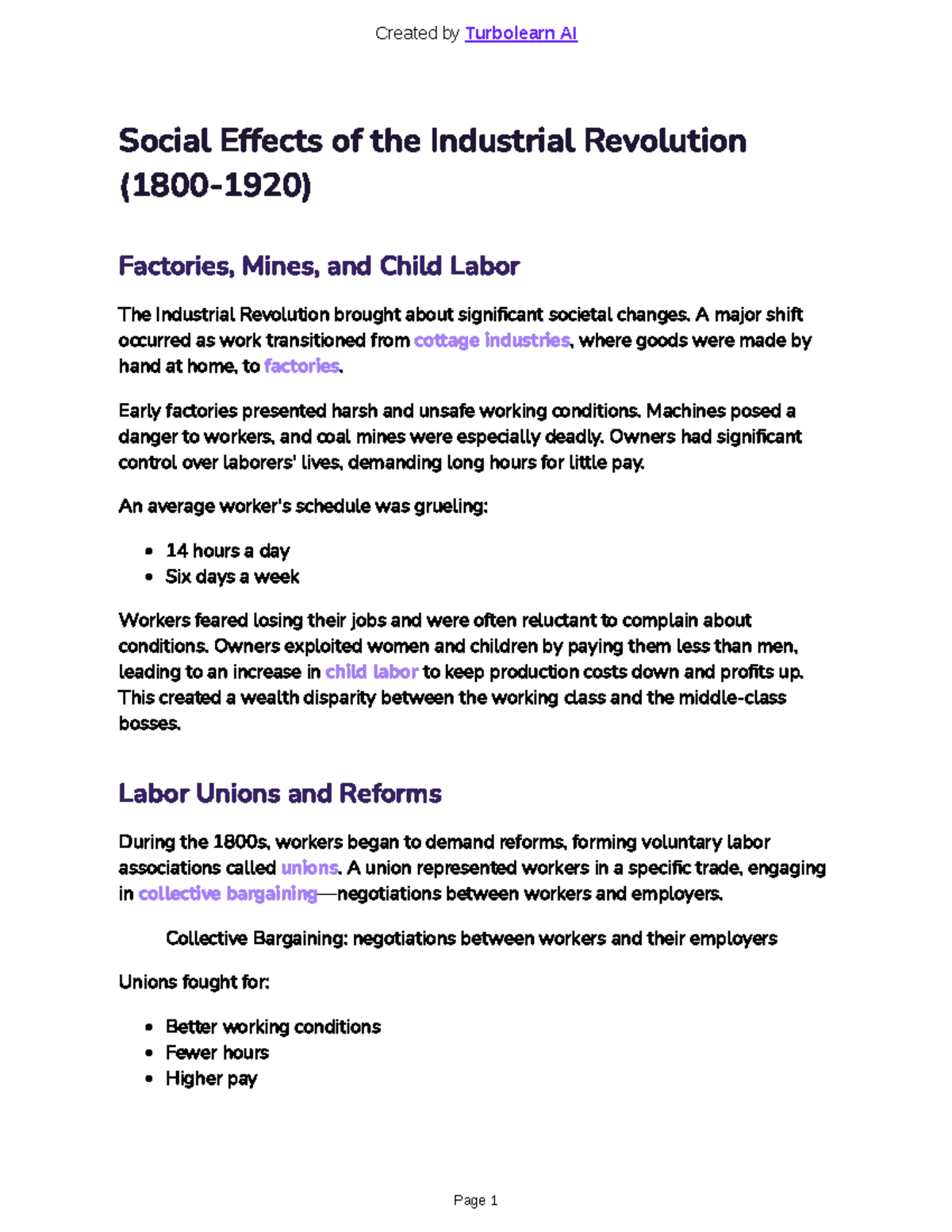Humanities 101: Industrial Revolution Notes on Social Effects - Studocu