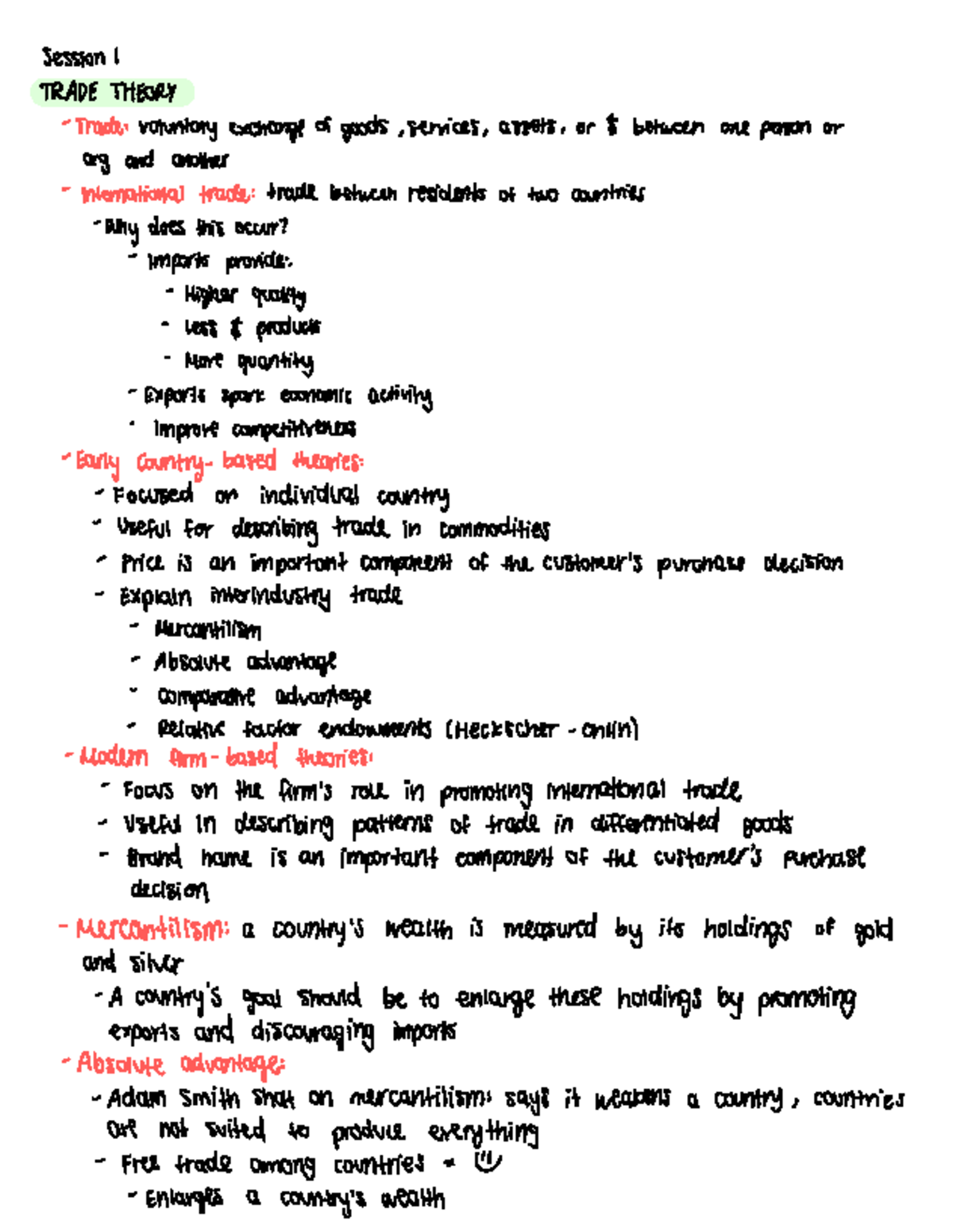 Title: IB 101: Trade Theory and Policy Notes - Studocu