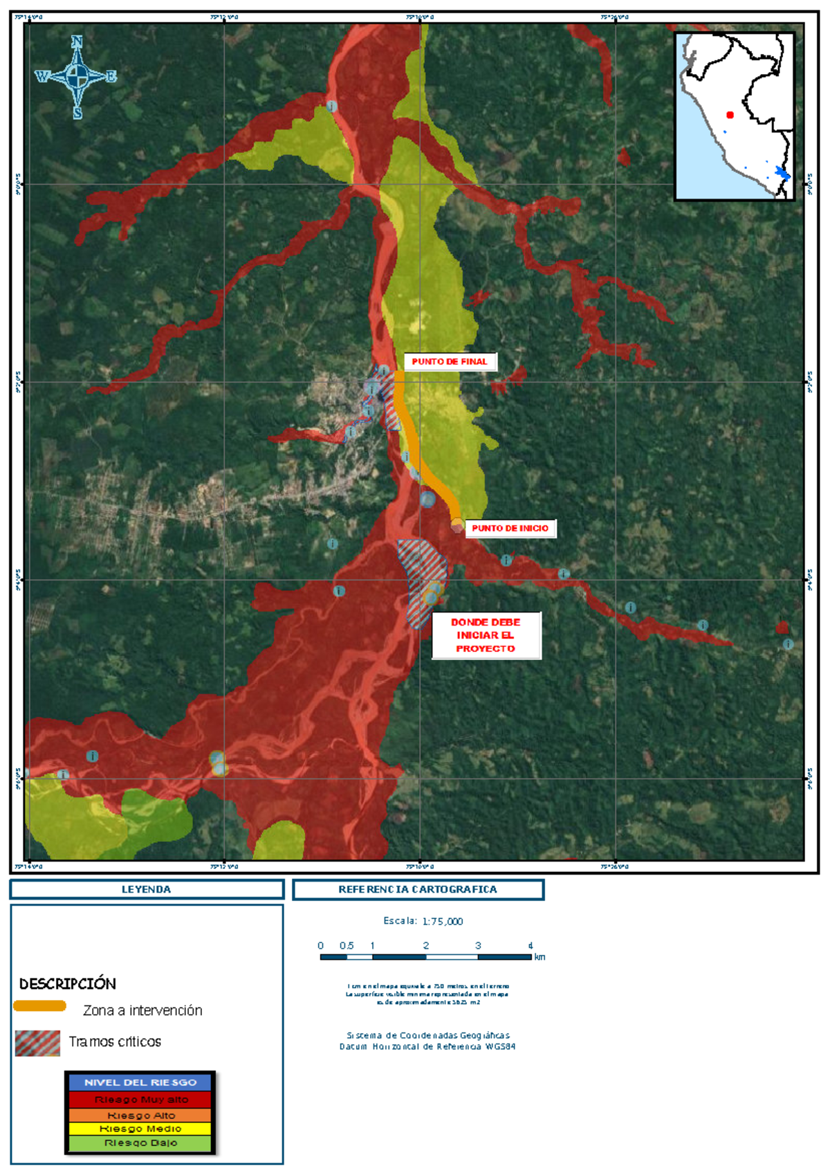 Mapa de Riesgo Aguaytia - ####### 75°28 '0" O ####### 75°28 '0" O ...