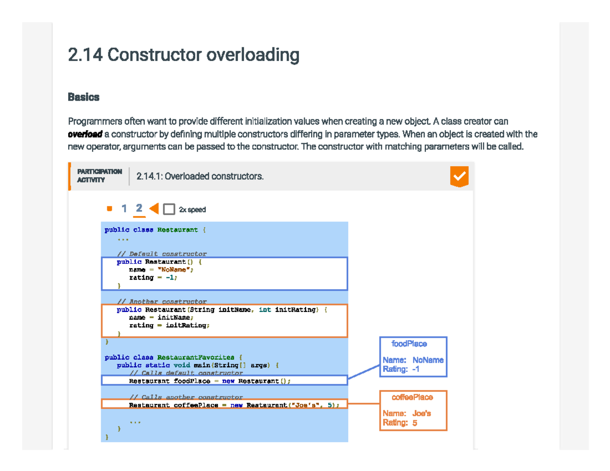 IT 145 Week 2 Mod 2.14 Zybooks Constructor Overloading - IT145 - Studocu