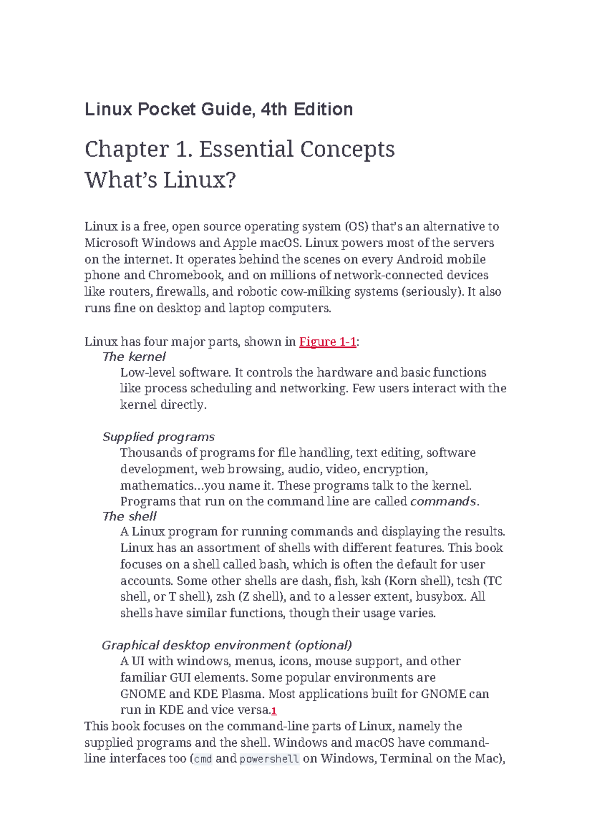 Linux Pocket Guide 4th Ed - Essential Concepts Overview - Studocu