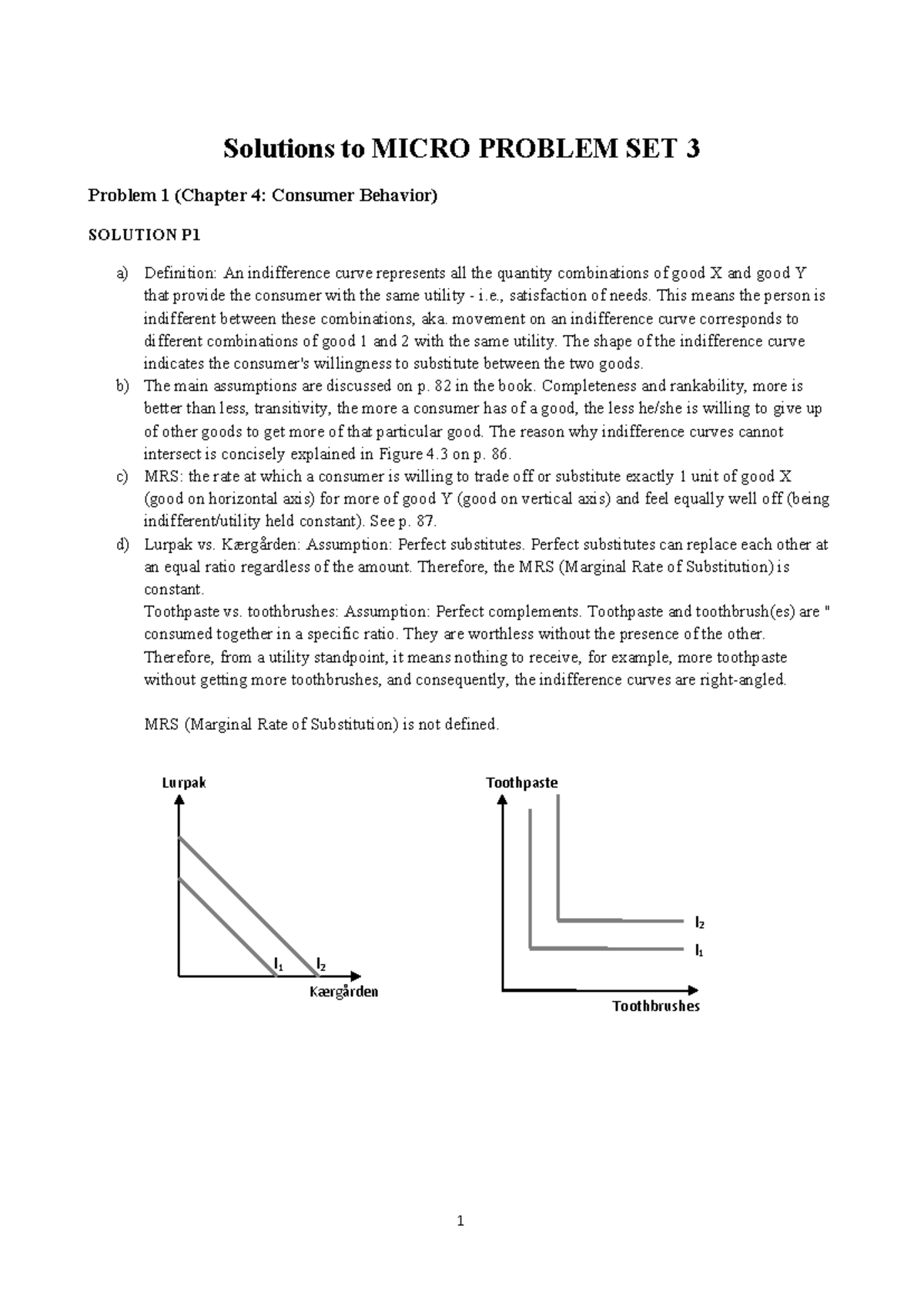 Solutions to MICRO PROBLEM SET 3: Consumer Behavior Insights - Studocu