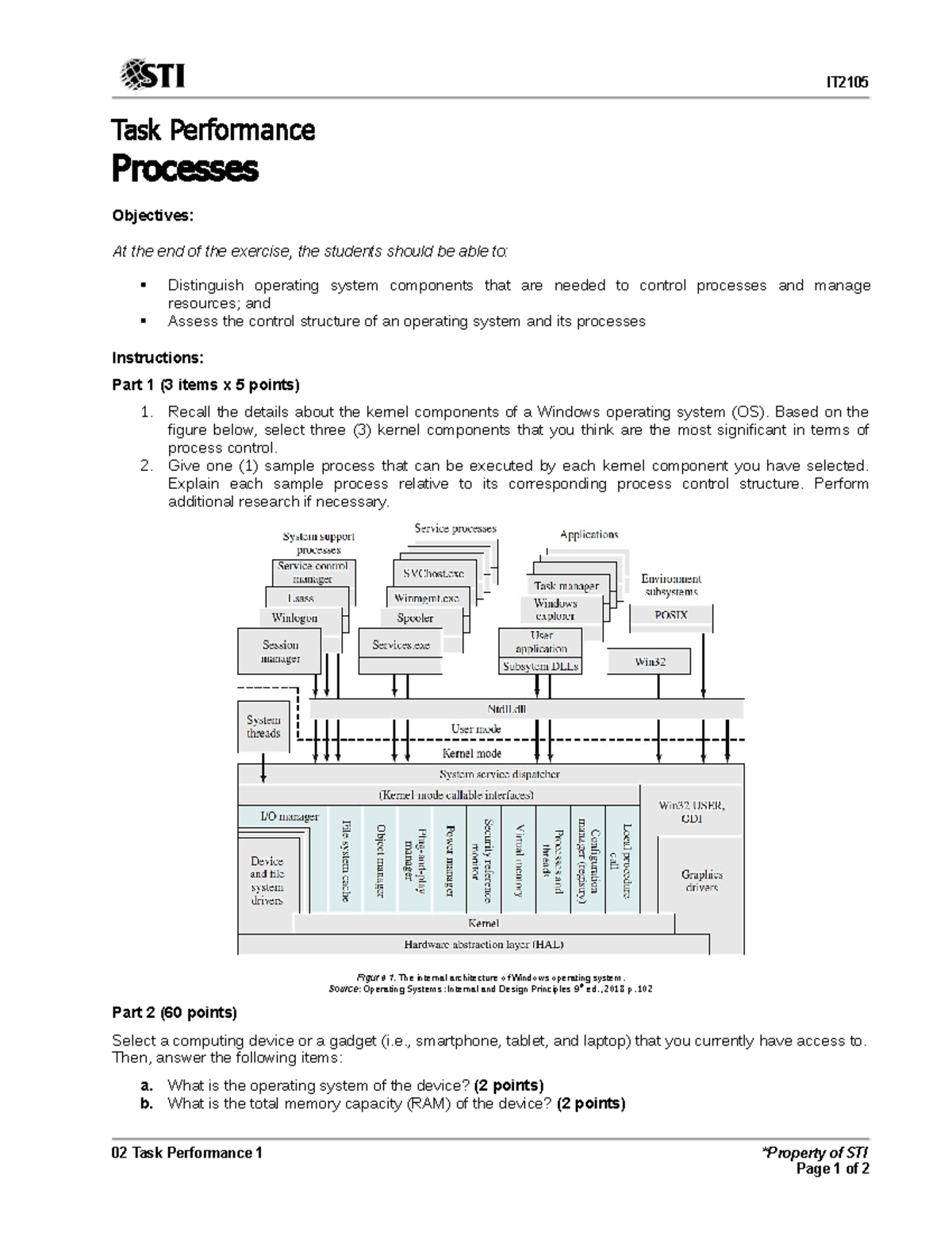 02 Task Performance 1 - None - Task Performance Processes Objectives ...