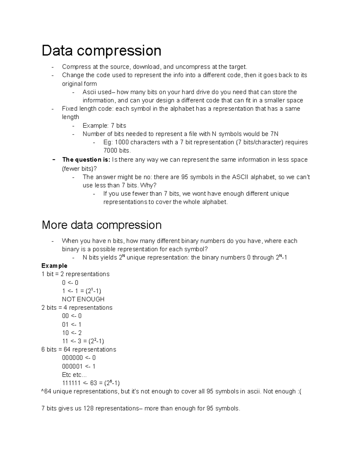 LIGN 17 Lecture Notes: Data Compression Concepts and Techniques - Studocu