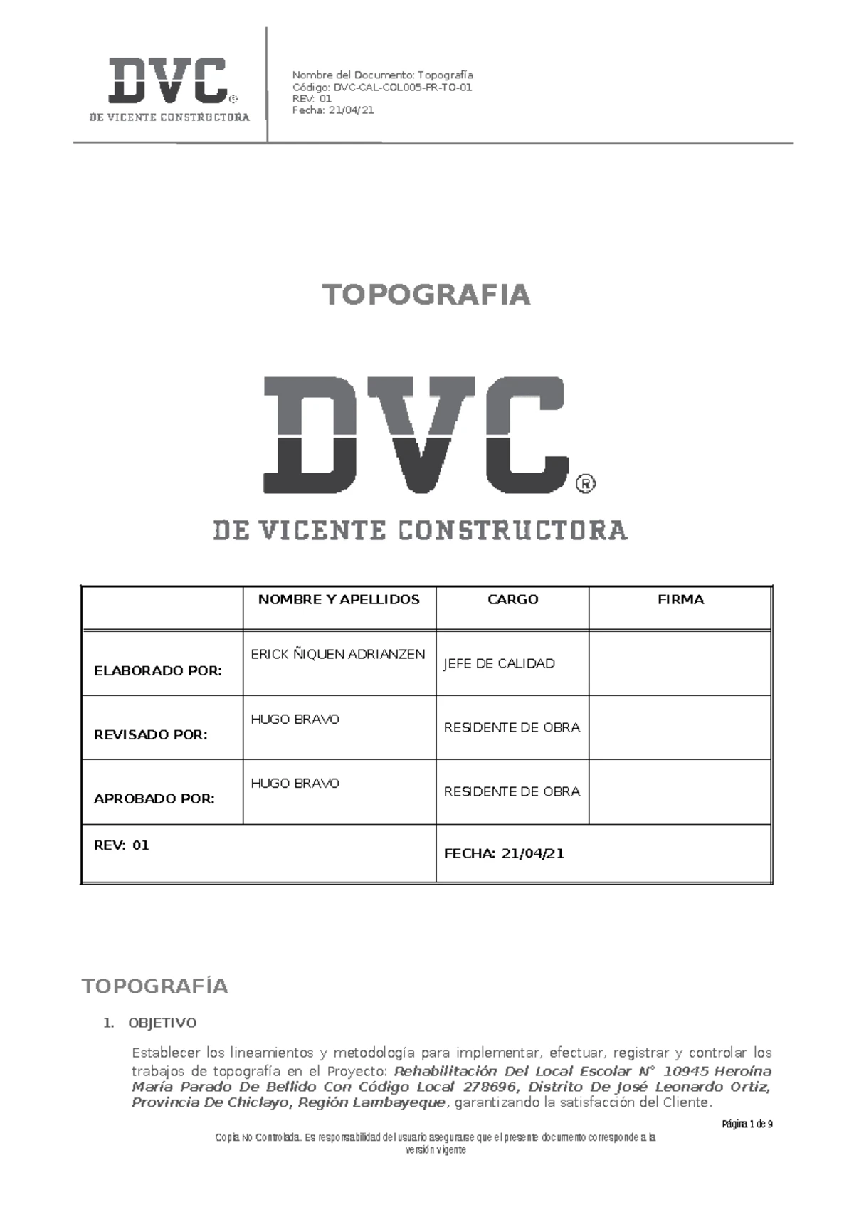 DVC-CAL-DVP099-AR-PR-08 - Procedimiento para Solaqueo en Construcción - Studocu
