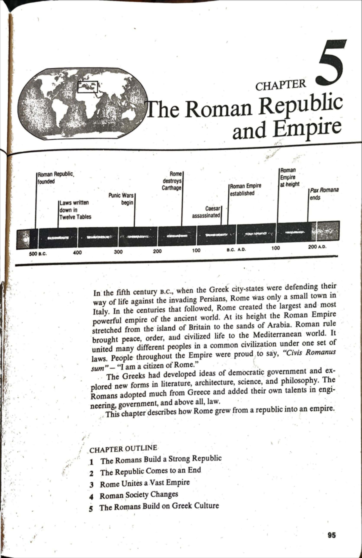 5 CHAPTER The Rise and Fall of the Roman Republic and Empire - Studocu