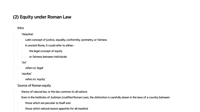 Equity under Roman Law: Concepts of Justice and Fairness - Studocu