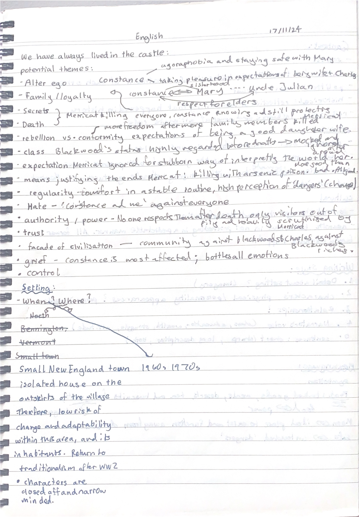 Whalitc Notes - A ramble on We Have Always Lived In the Castle by ...